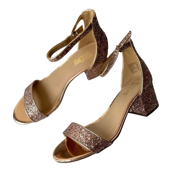 Brash | Shoes | Brash Womens Wedge Sandals Block Heels Rose Gold ...